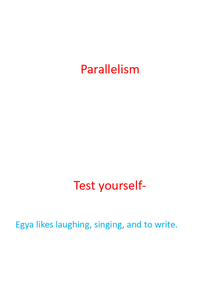 Parallelism 11212 | PDF