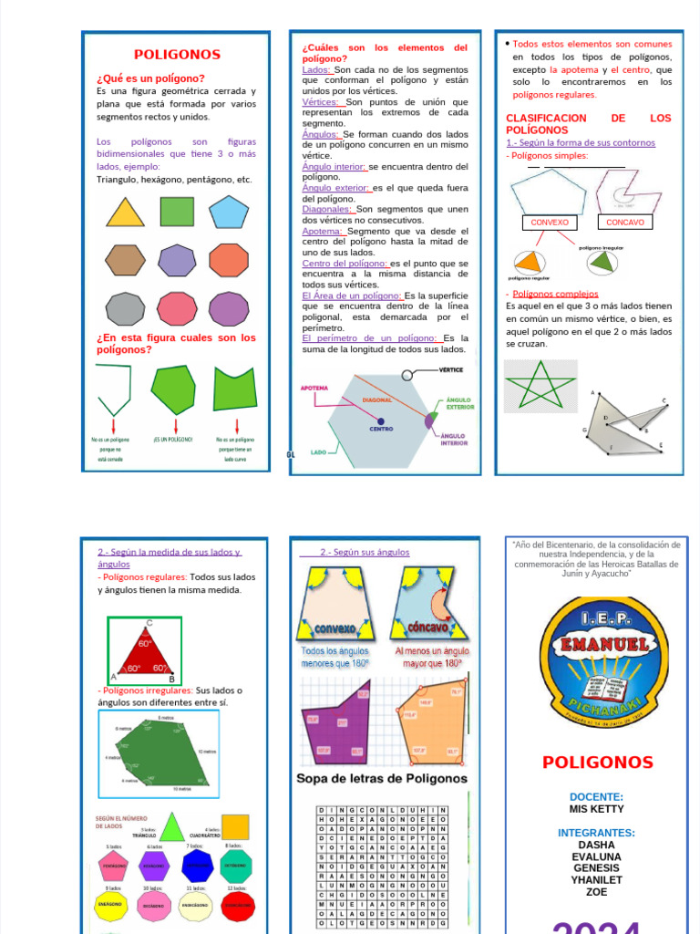 Triptico Los Poligonos IE EMANUEL | PDF