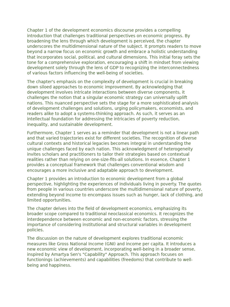 Economic Development | PDF