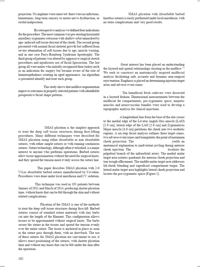 Pertinent Midface Anatomy and Analysis For.147 | PDF