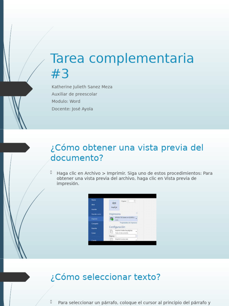 Tarea Complementaria #3 Word KATHERINE SANEZ | PDF