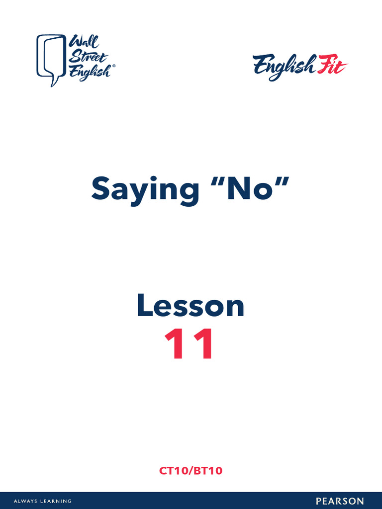L011 - CT10-BT10 - Saying No - V2 | PDF