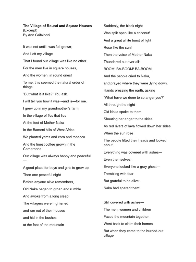 The Village of Round and Square Houses | PDF