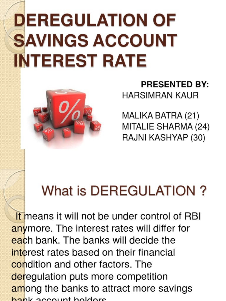 Deregulation | PDF | Banks | Interest Rates