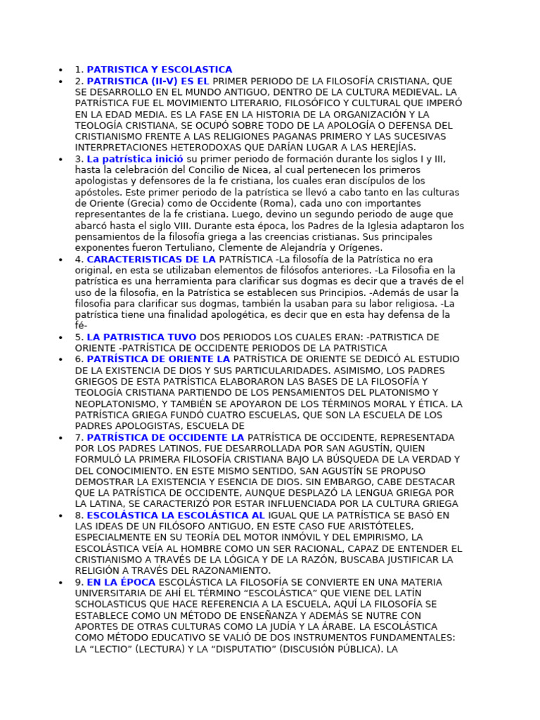 Resumen de La Filosofía Patrística | PDF | Padres de la iglesia | Razón