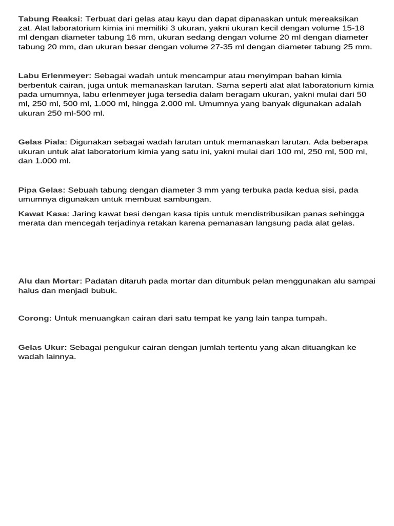 Tabung Reaksi | PDF