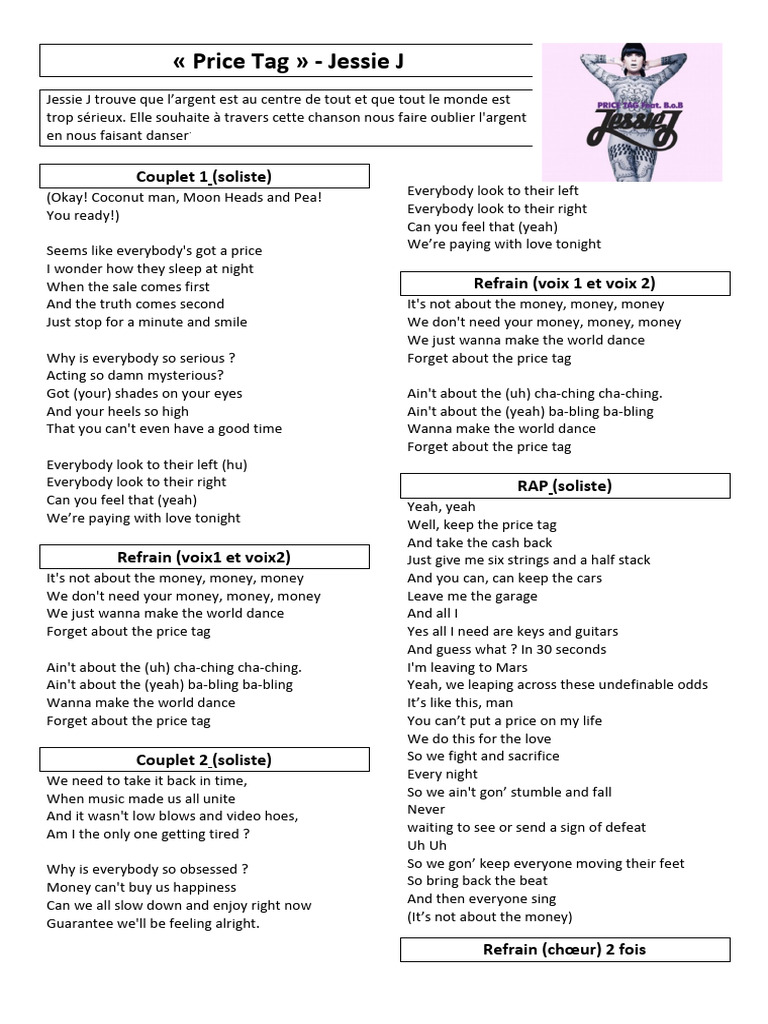 J-Jessie-Price-tag-paroles | PDF