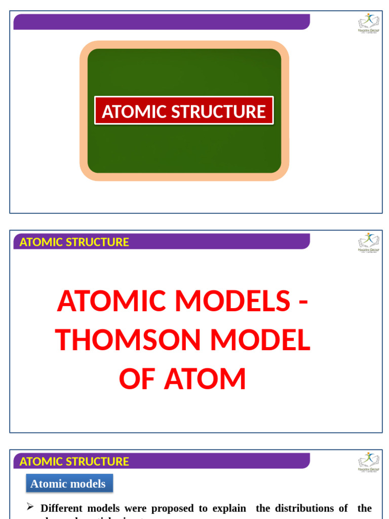 Atomic Structure | PDF | Atoms | Science & Mathematics