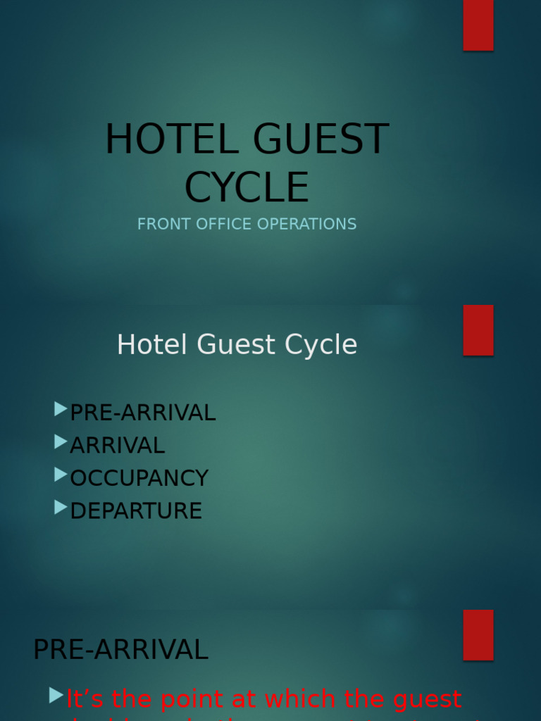 Front Office Hotel Guest Cycle 1 | PDF