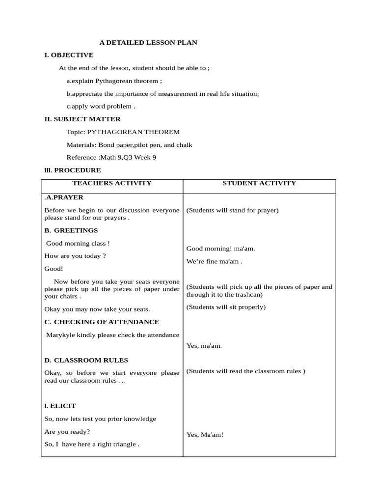 Mailene Final Lesson Plan | PDF