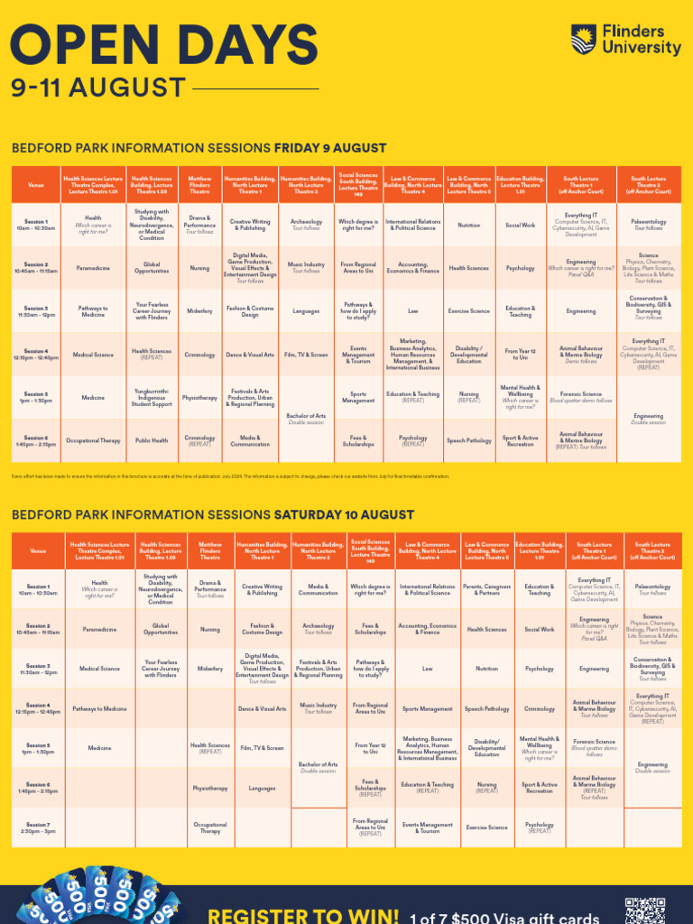 2024-open-days-info-session-timetable | PDF
