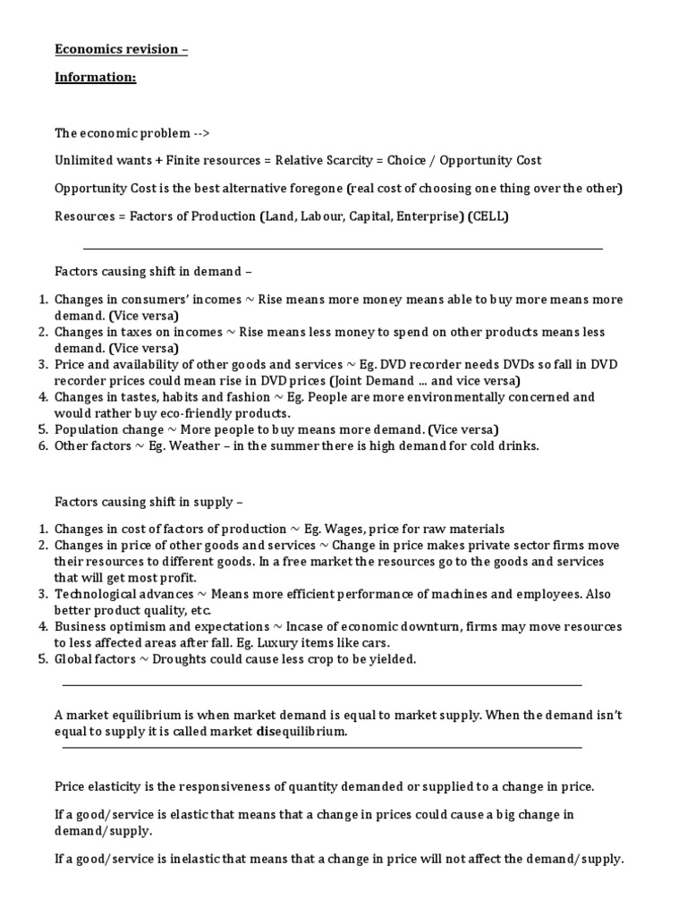 Economics - Grade 10 | Price Elasticity Of Demand | Inflation