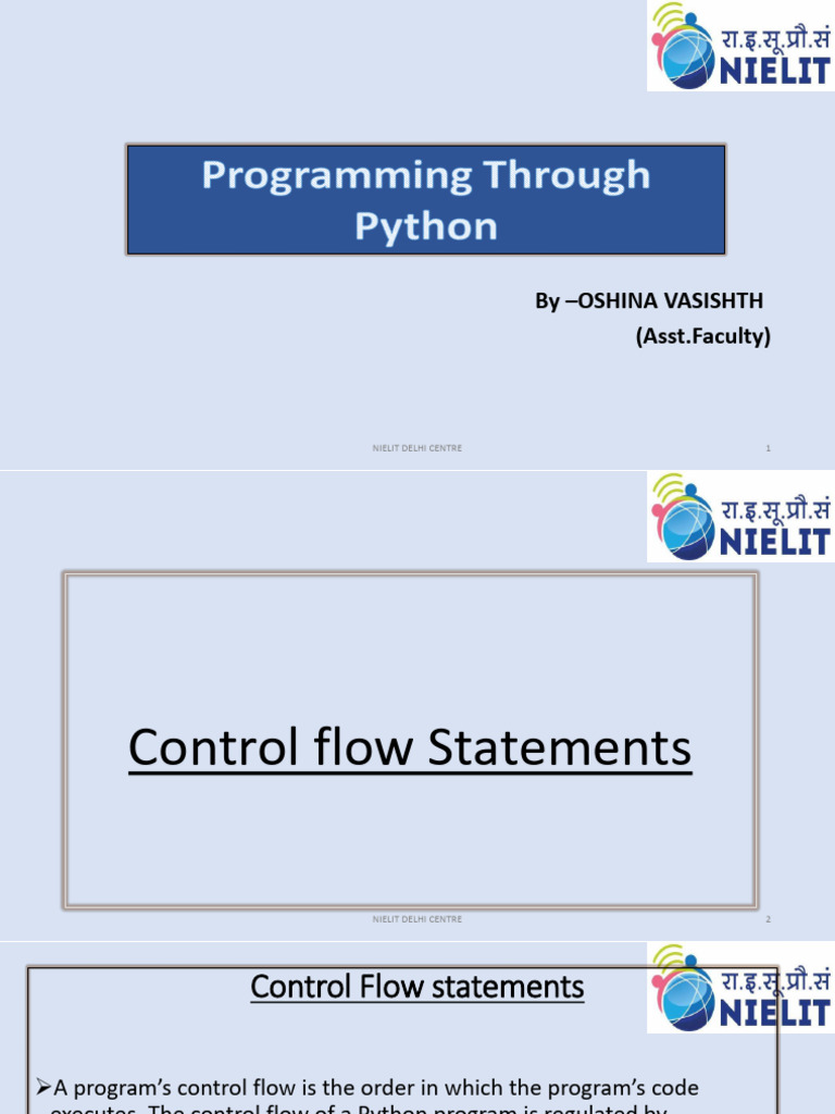 04 Control Flow Statements | PDF