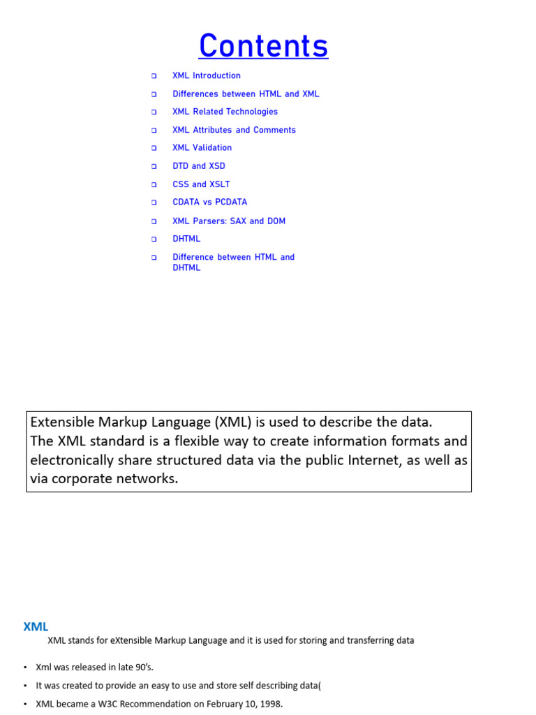 5 XML (Unit 2) | PDF