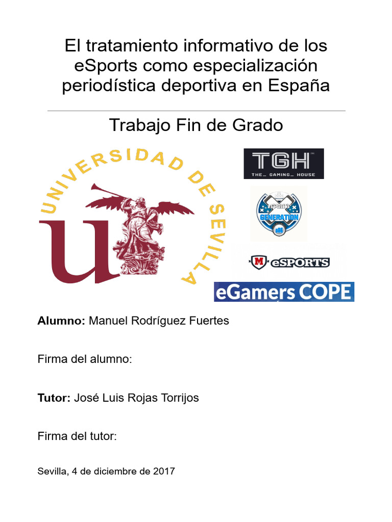 eSports y Periodismo Deportivo en España | PDF | Games & Activities ...