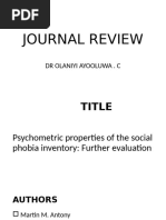 Social Phobia Anxiety Inventory | PDF | Social Anxiety Disorder | Phobia