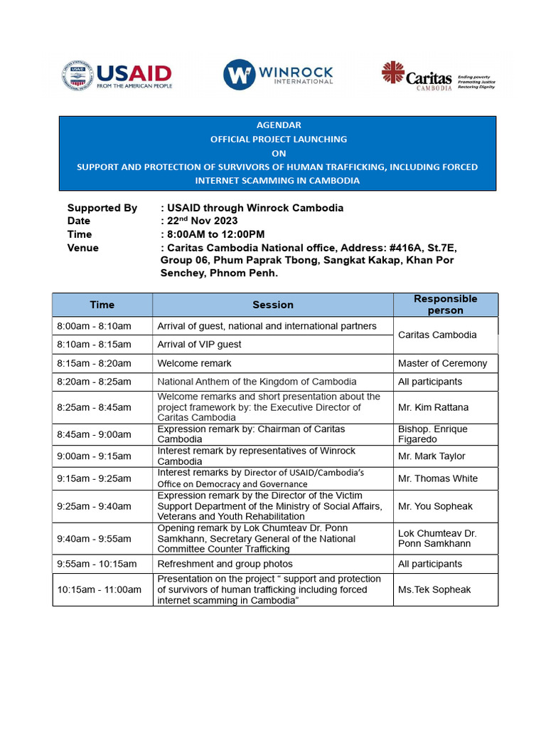 Agenda in English | PDF