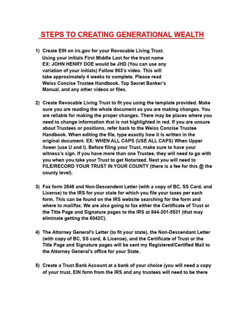 Steps To Create Wealth | PDF