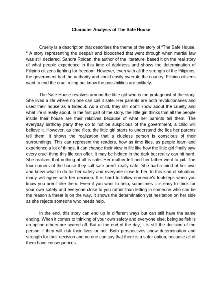 Character analysis | PDF