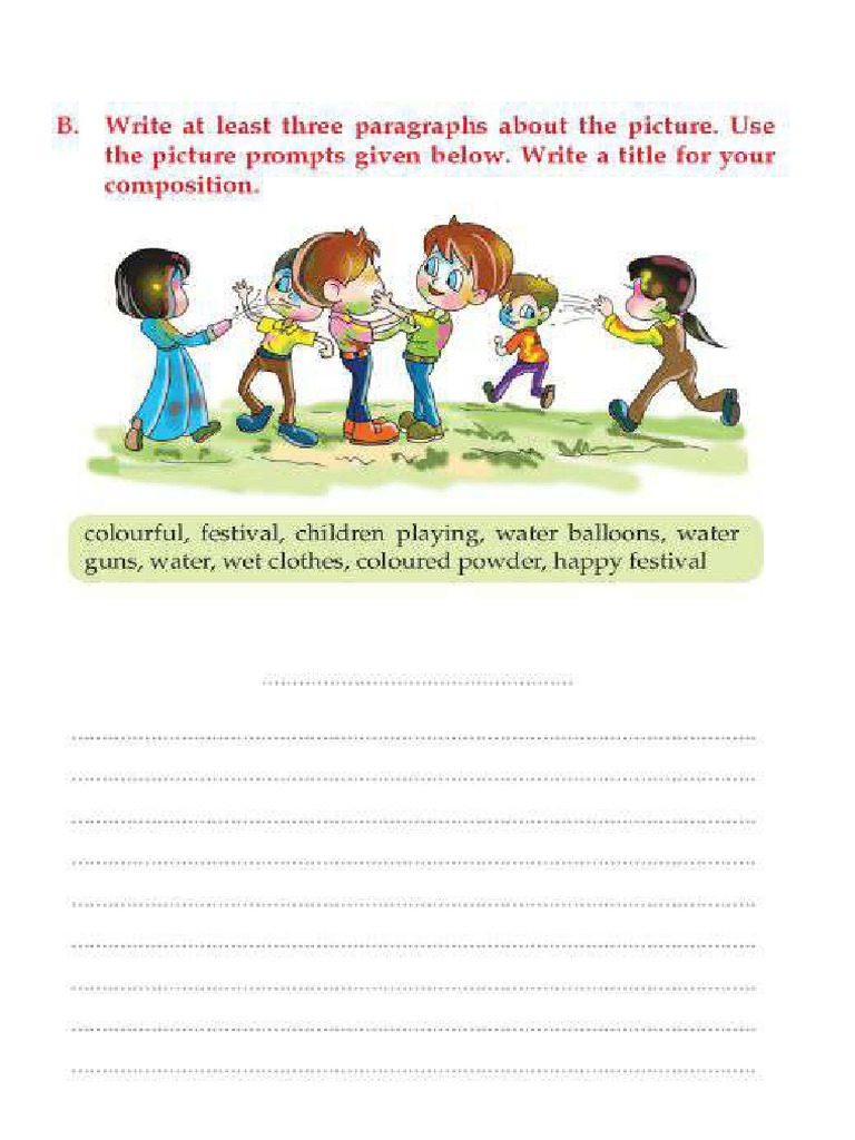 Picture Composition For Class 4 With Answer PDF | PDF