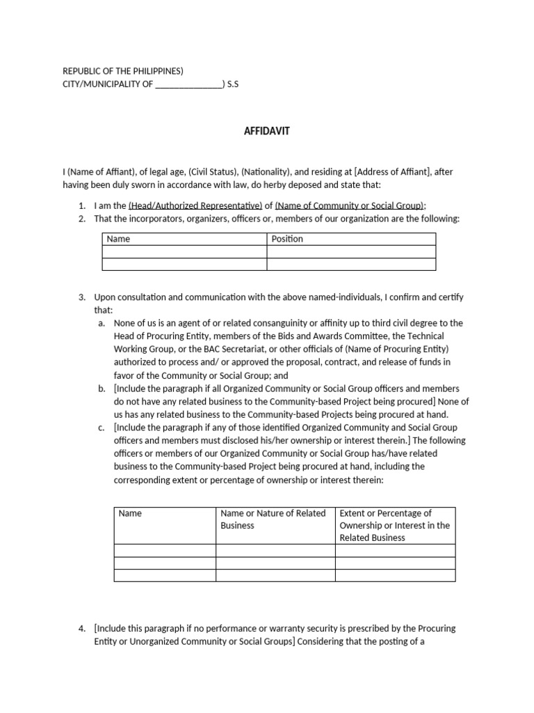 AFFIDAVIT | PDF