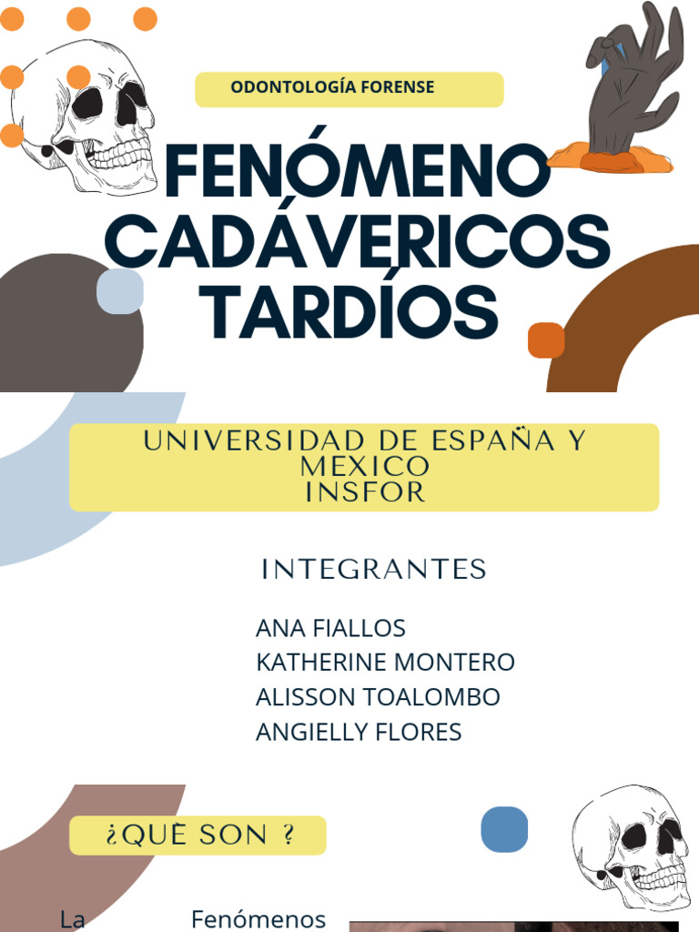 Fenómenos Cadavéricos | PDF | Descomposición | Las bacterias