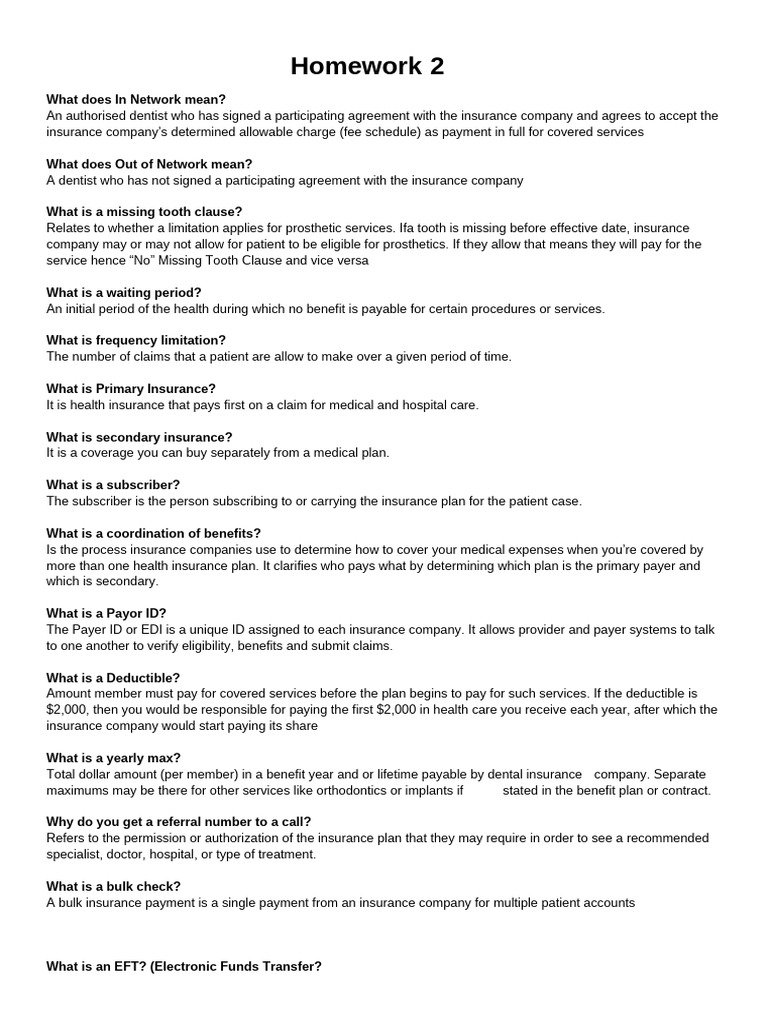 Homework 4 | PDF | Insurance | Patient