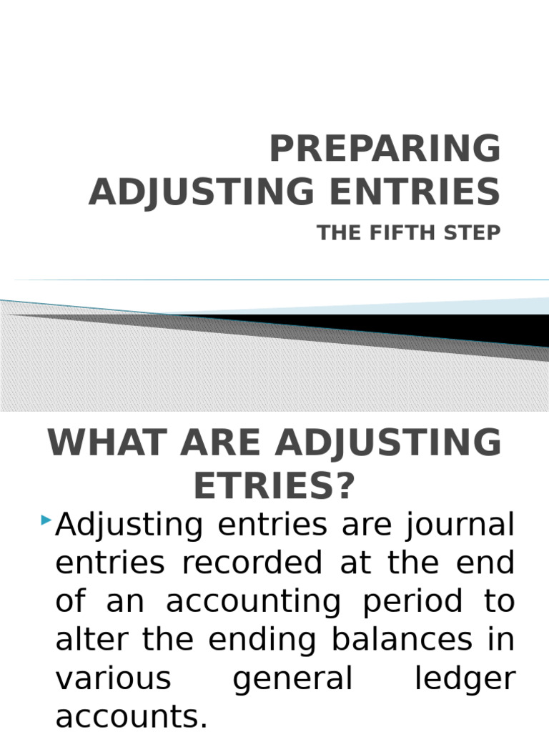 Preparing Adjusting Entries | PDF