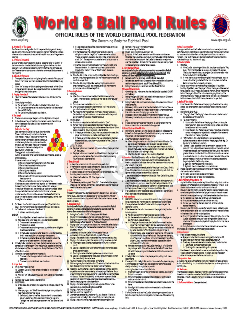 Pool Rules B3 Poster Oct 19 | PDF