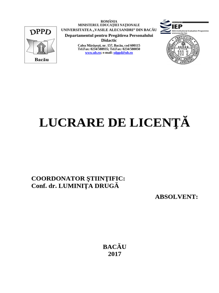 Lucrare Licenta | PDF