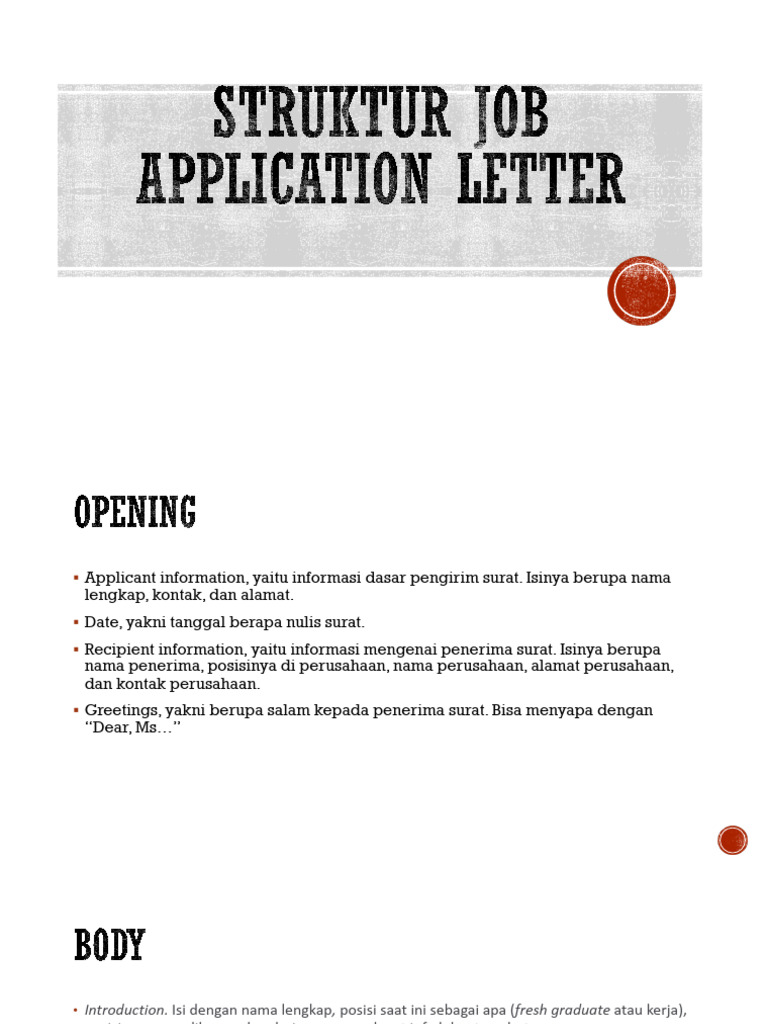 Job Application Letter | PDF