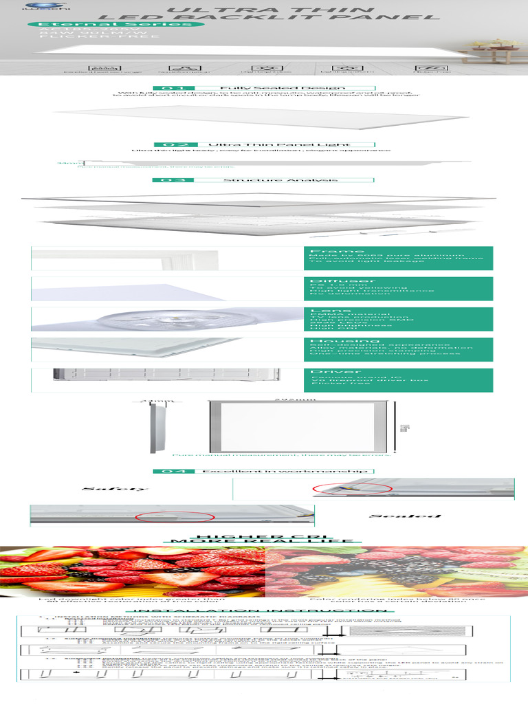 Iwachi 80W LED Office Panel Light 600X1200 (18-8-2020) | PDF