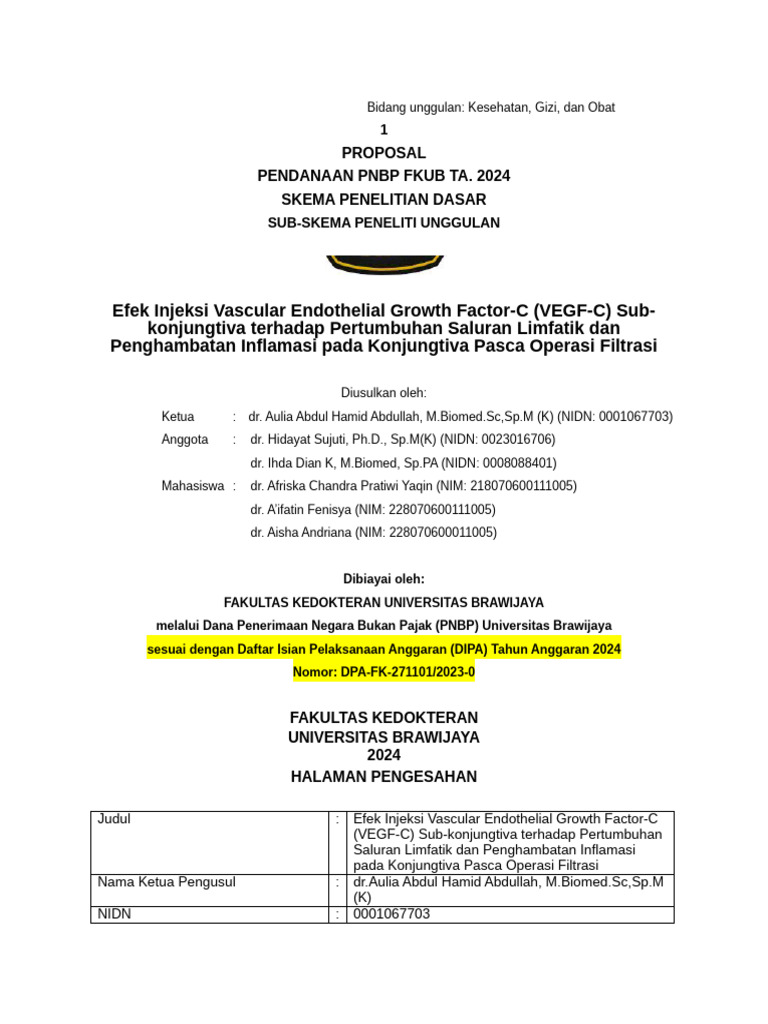Proposal Penelitian Utama Dokter Aulia 2024 Revised | PDF