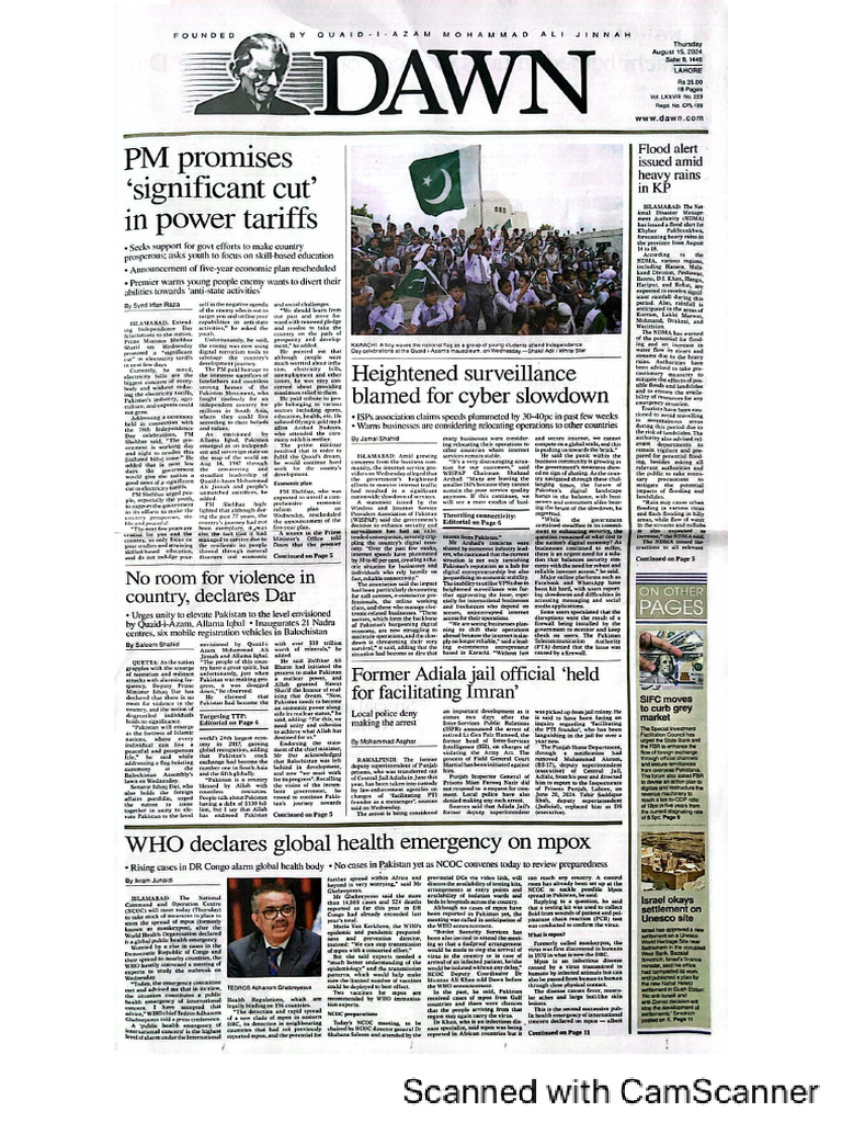 DAWN Newspaper 15 Aug 2024 | PDF