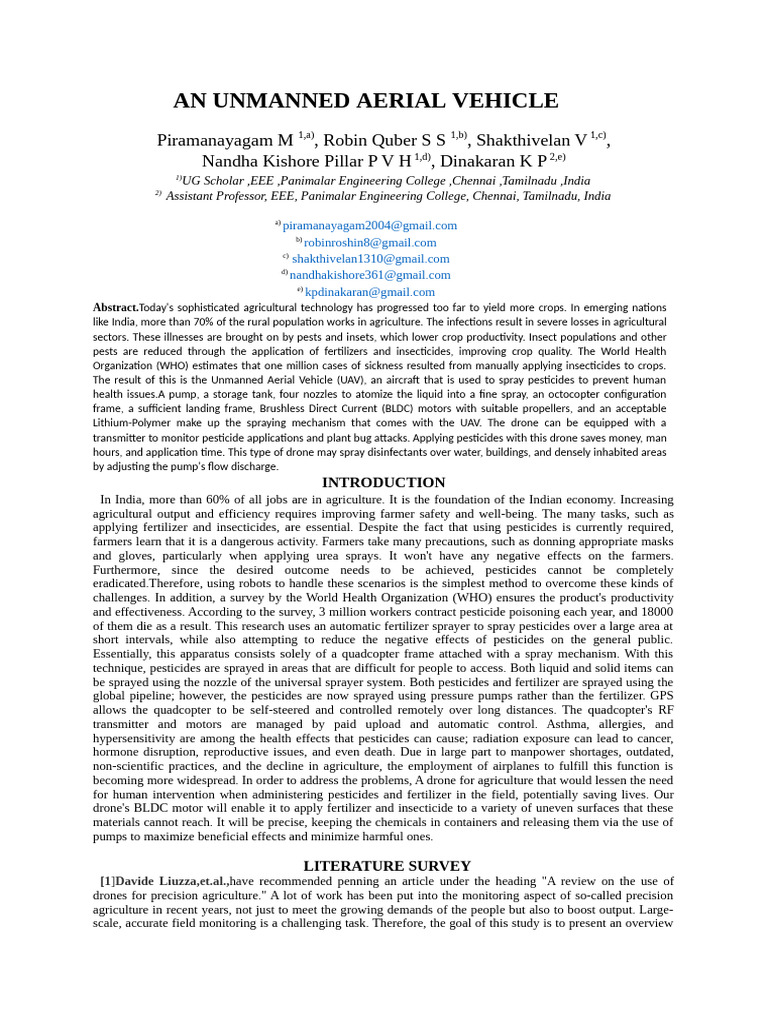 Unmanned Aerial Vehicle Aipcp | PDF