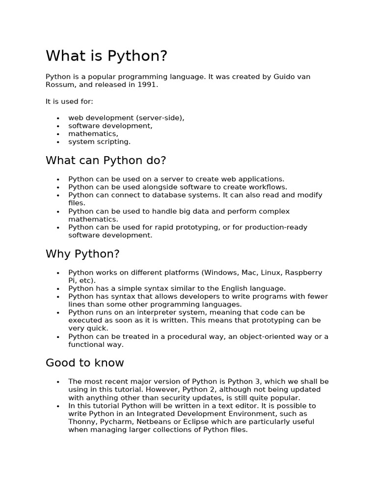 Python material | PDF Python material | PDF