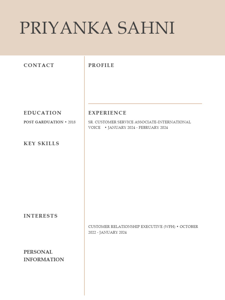 New CV Priyanka | PDF