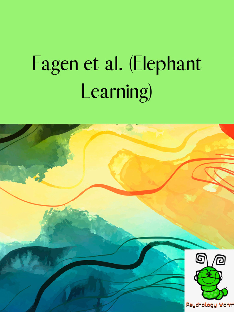 1664454944-Fagen Et Al. (Elephant Learning) | PDF