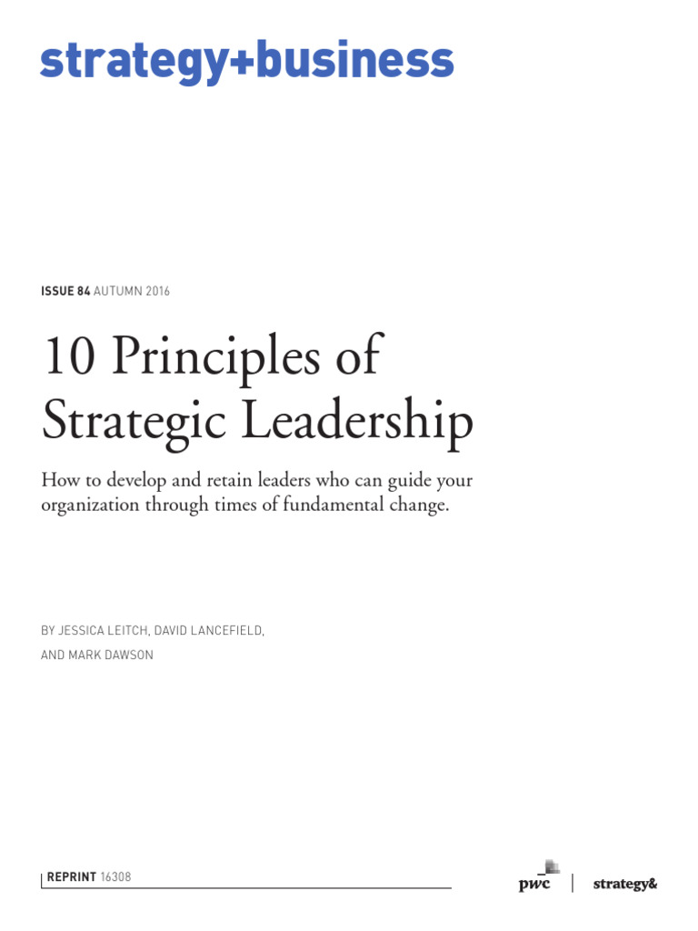 10 Principles of Strategic Leadersh FB829B0792CF2 | PDF