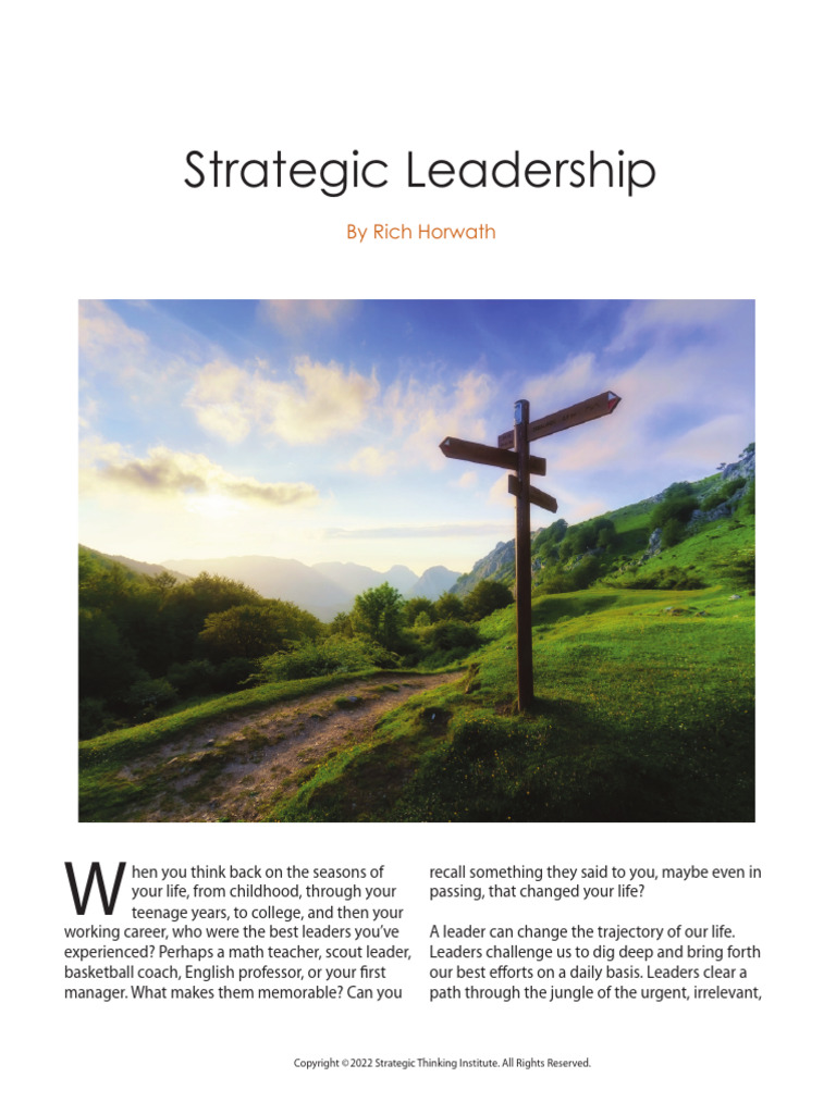 Strategic Leadership | PDF