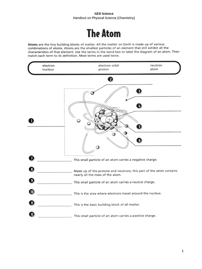 GED Chemistry Handout | PDF