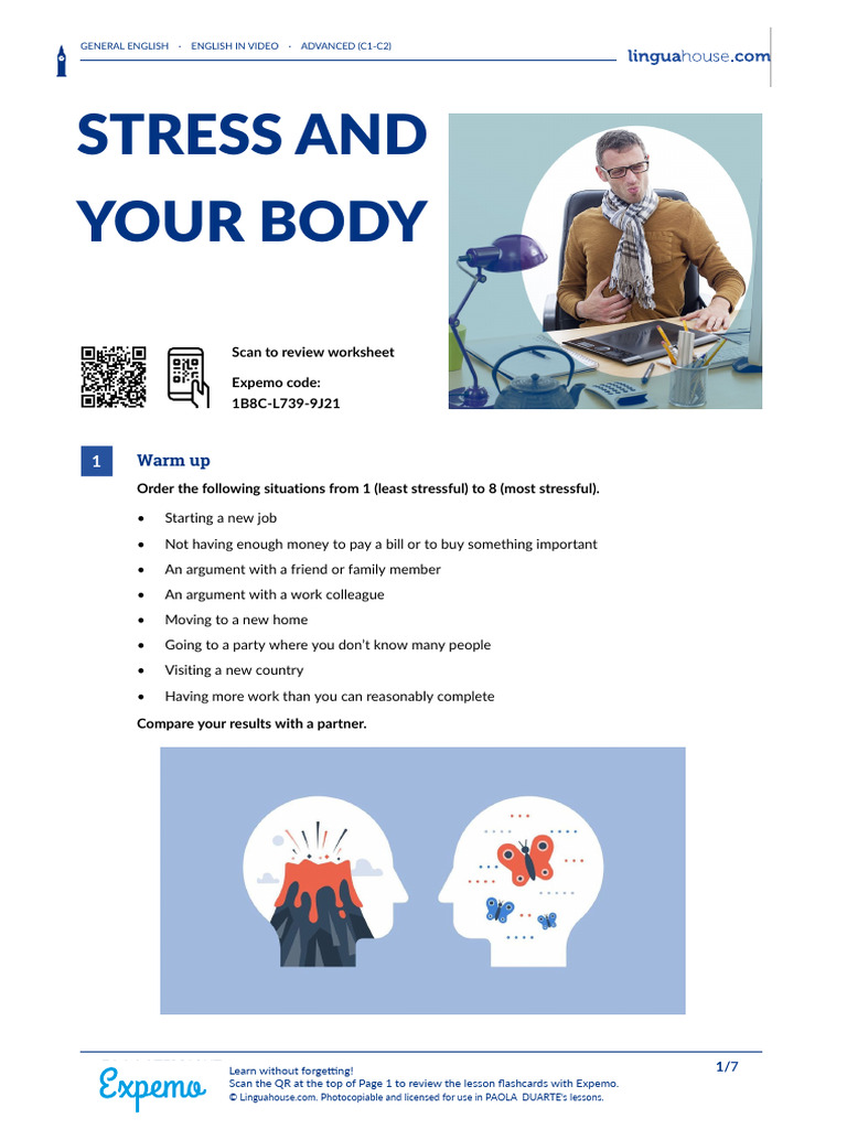 Stress and Your Body British English Student | PDF