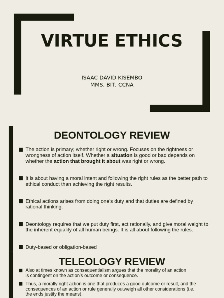 Virtue Ethics | PDF