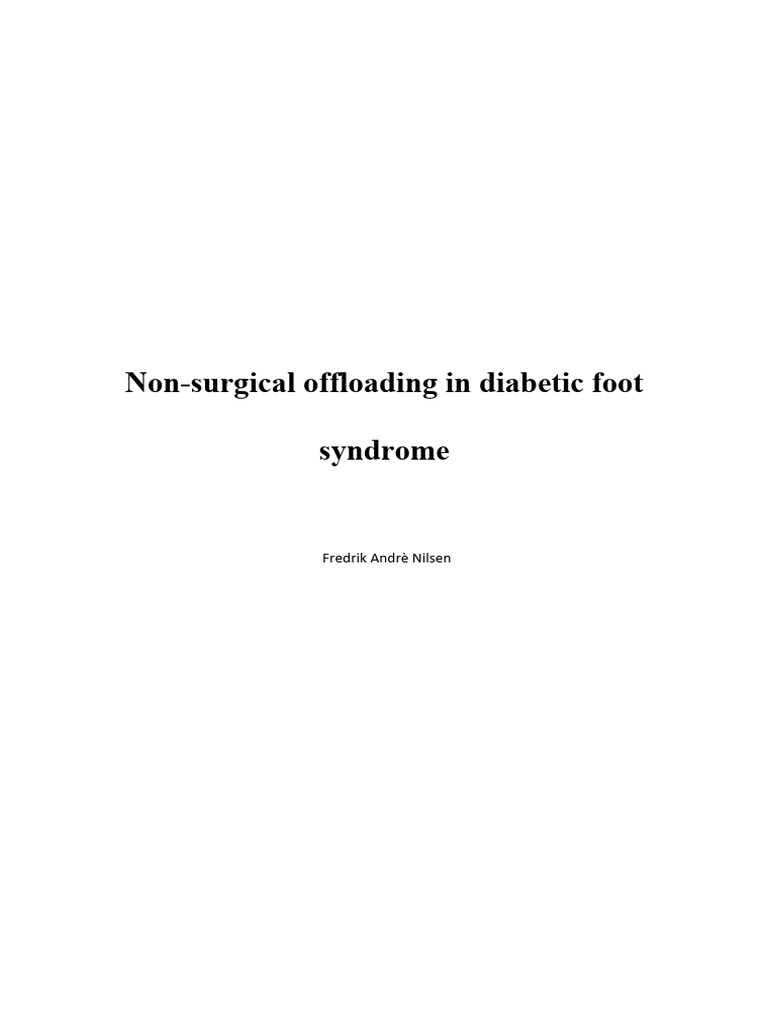 Non-surgical Offloading in Diabetic Foot Syndrome | PDF