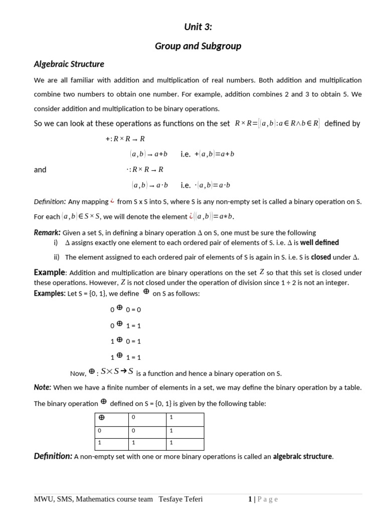 CH 3 Group Theory | PDF | Group (Mathematics) | Function (Mathematics)