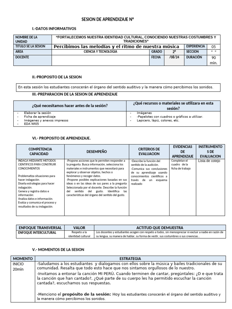 CIENCIA Y TEC. -13 -AGOSTO- 24-PERCIBIMOS MELODIAS | PDF