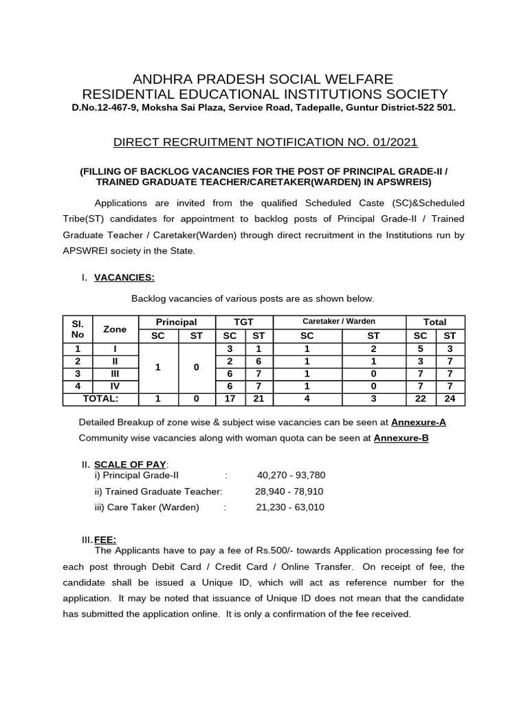 APSWREIS Backlog Notification | PDF