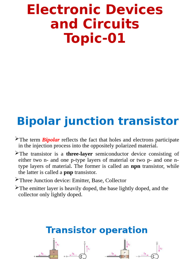 Electronic Devices and Circuits 1 | PDF