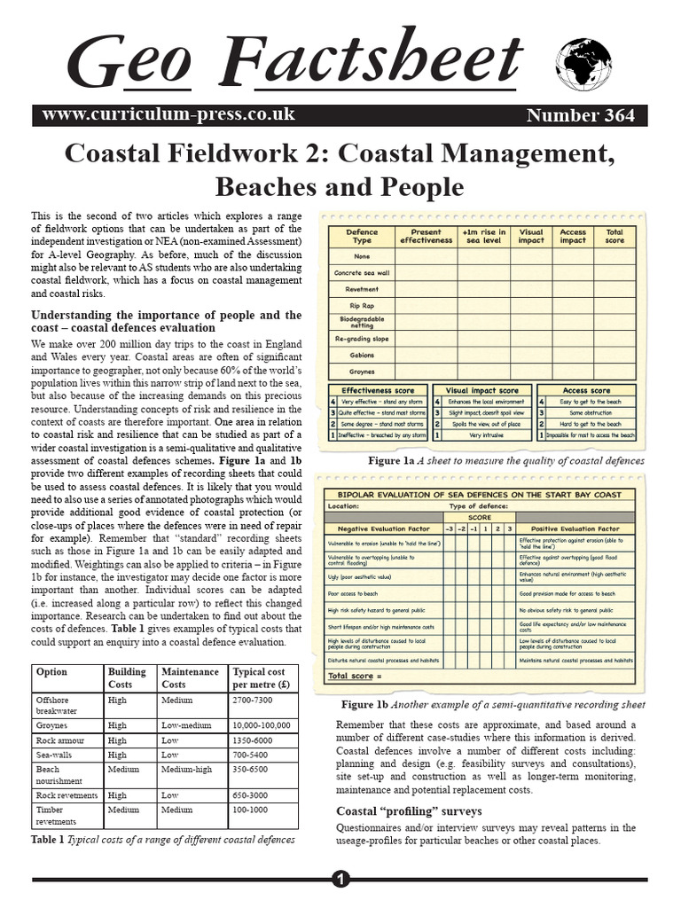 364 Coastal Fieldwork 2 | PDF