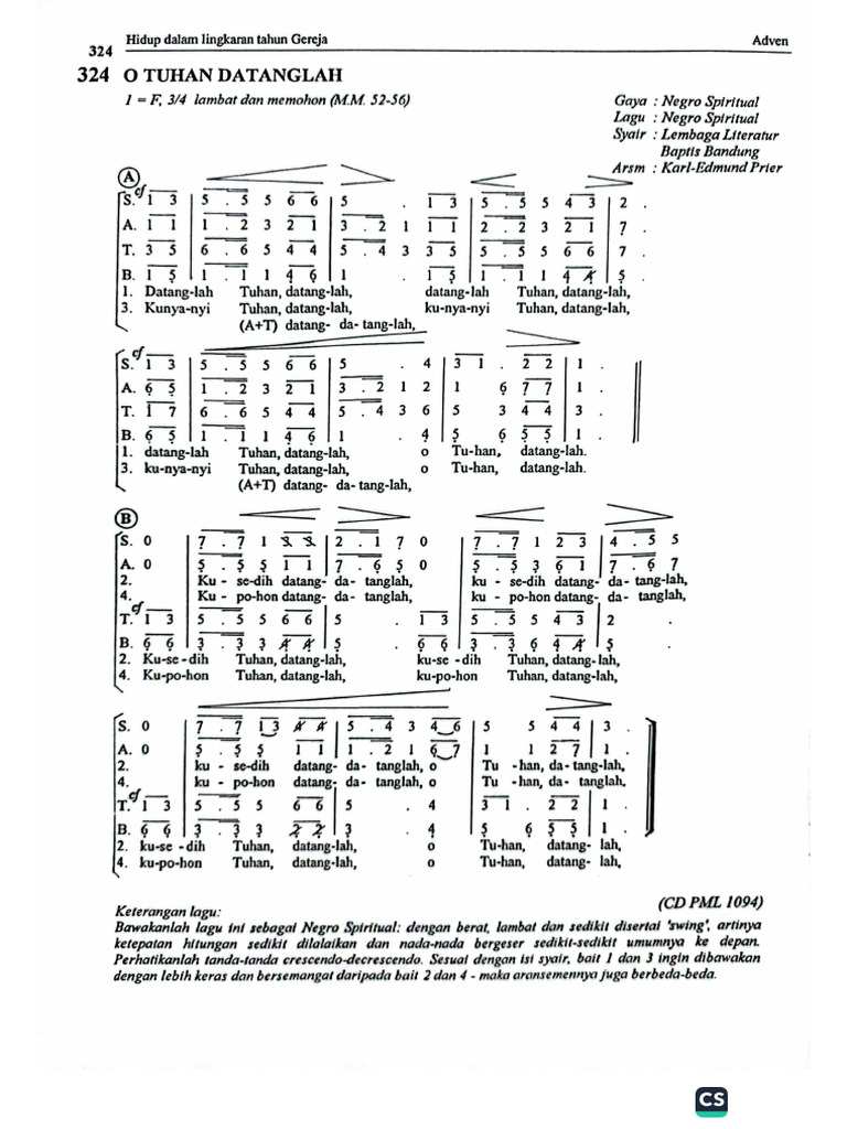 (Kumbayah) O Tuhan Datanglah | PDF